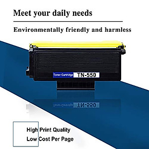 1 Pack TN-550 TN550 Black Toner Cartridge Replacement for Brother DCP-8060 8065DN 8080DN 8085DN HL-5240 5250DN/DNT 5270DN 5350DN/DNLT 5370DW/DWT 5380DN 5280DW Printer.