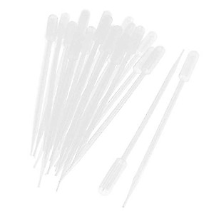 50pcs 0.5ml FWD Clear White Plastic Liquid Graduated Dropper Pasteur Transfer Pipette,Suitable for Essential Oils,Mixing Acrylic Paints& Science Laboratory (0.5ml)