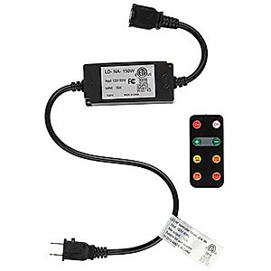 Brightech Smart Dimmer Plug Outdoor Smart Plug, Light Dimmer with Remote Control, Max Power 150W, Commercial Grade Dimmer for Dimmable Outdoor Lights