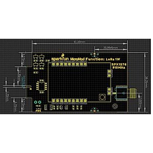 SparkFun MicroMod LoRa Function Board - 1W 915M30S LoRa Module Frequency Range: 900-931MHz Transmit Power 28.5-30dBm (max) Modulation LoRa, FSK, GFSK, MSK, GMSK, OOK Antenna Impedance: 50Ω