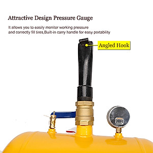 BLACKHORSE-RACING 5 Gallon Air Tire Bead Seater - 145PSI Blaster Tool Seating Inflator w/Gauge Car Truck ATV Tank Heavy Duty