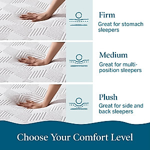 LUCID 10 Inch Memory Foam Mattress - Firm Feel - Infused with Bamboo Charcoal and Gel - Bed in a Box - Temperature Regulating - Pressure Relief - Breathable - Full Size