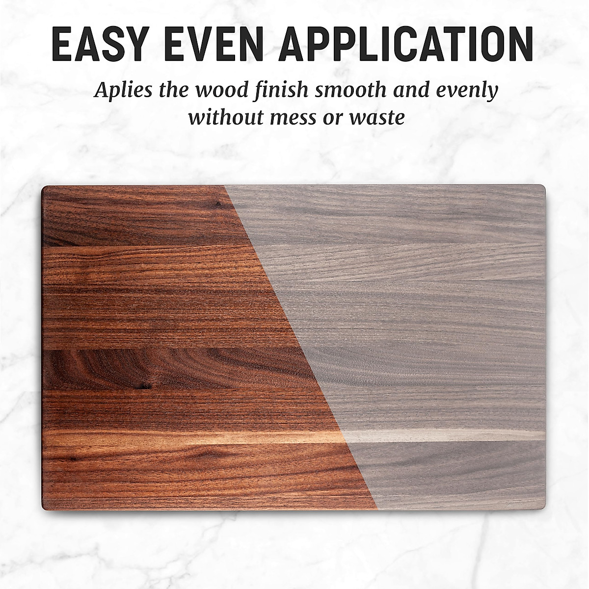 Mevell Cutting Board Oil Applicator, Great for Butcher Blocks, Counter Tops, and Wooden Utensils - Wax, Cream & Conditioner Applicator, Walnut Wood Handle