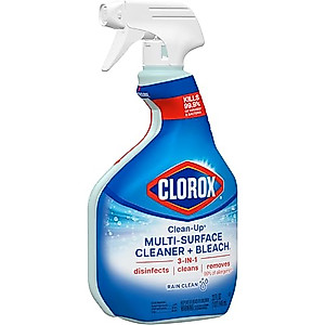 CLOROX Clean-Up Multi-Surface Cleaner with Bleach, Rain Clean, Spray, 32 Fl Oz (Package May Vary)