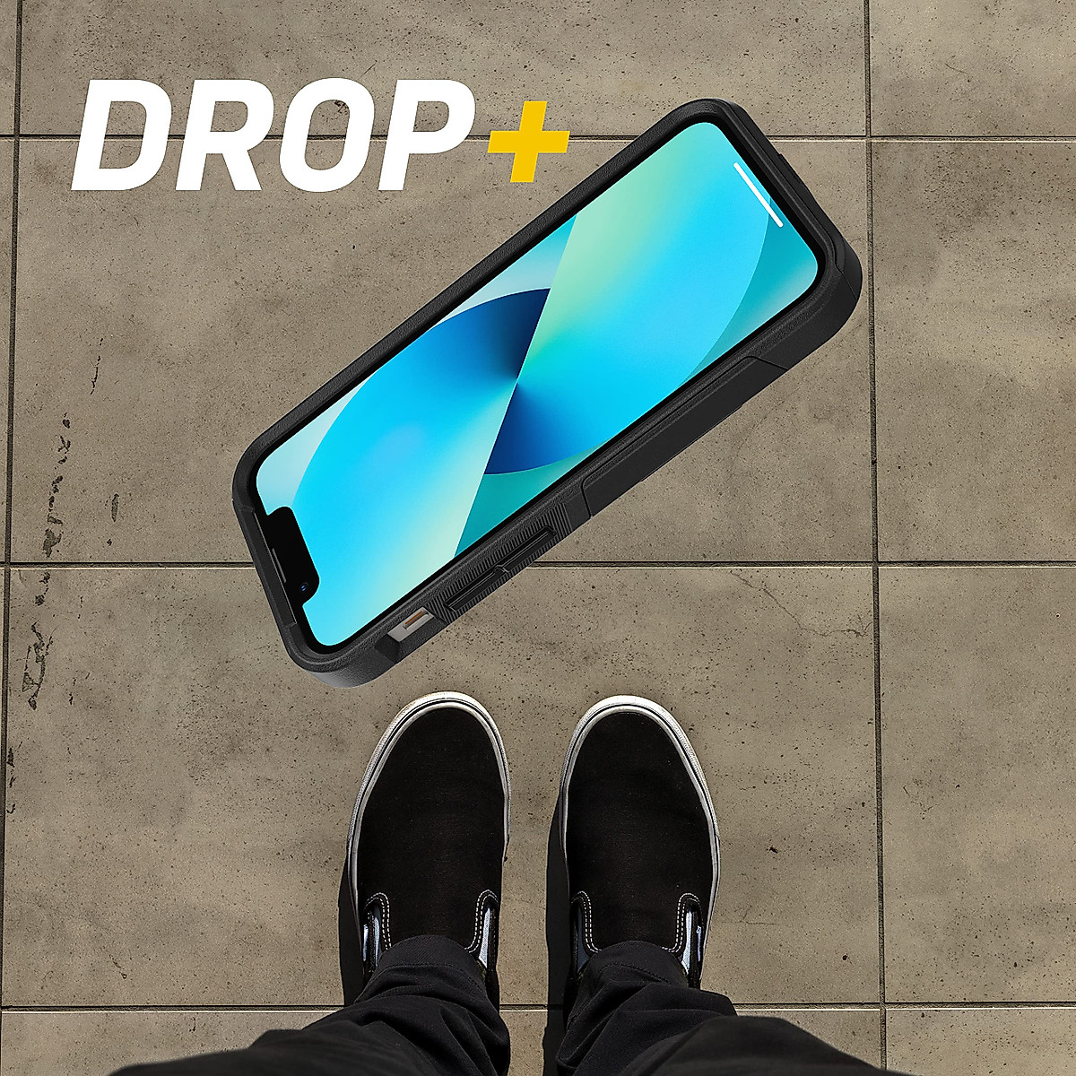 OtterBox iPhone 13 Mini & iPhone 12 Mini Commuter Series Case - Single Unit Ships in Polybag, Ideal for Business Customers - Black, Slim & Tough, Pocket-Friendly, with Port Protection