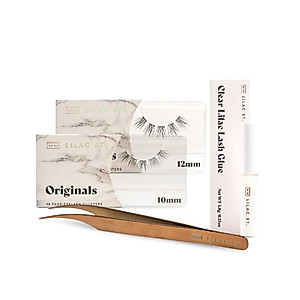 Lilac St - Starter Kit - Includes 2-Pack of Original Lashes, Clear Lash Glue, Lash Applicator- Soft, Natural Look - Long-Lasting, Lightweight, Reusable - Vegan & Cruelty Free