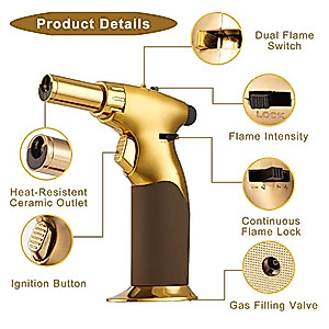 Cocktail Smoker Kit with Torch, Old Fashioned Cocktail Kit with 6 Flavors Wood Chips, Whiskey Smoker Infuser Kit, Bourbon Whiskey Gifts, Valentines Day Gifts for Him (No Butane)