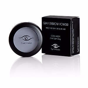 Eye Embrace Cool Helen: Light Gray Eyebrow Powder/Hair Powder/Root Cover – Waterproof, Cruelty-Free