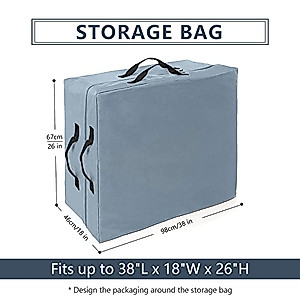 Orqihod Carry Case for Twin XL Tri-Fold Mattress, Grey Storage Bag with Two Handles and Zippers(39 x 26 x 18 Inches)