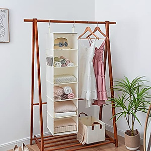 GRANNY SAYS Bundle of 1-Pack Hanging Organizer for Walk-in Closet & 1-Pack Closet Hanging Shelves
