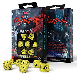 Q-Workshop Cyberpunk Red Dice Set Danger Zone, Various