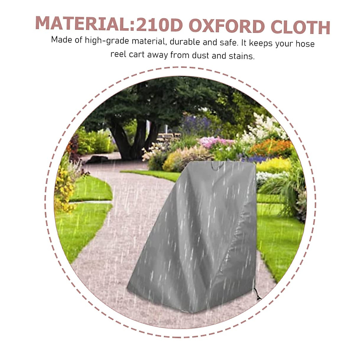 YARNOW Cord Reel Cover Outdoor Hose Portable Hose Outside Cover Bag Cover for Garden Hose Reel Cart Portable Hose Reel Cart Cover Hose Reel Cart Protective Cover Hose Reel Cart Supplies