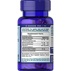 Puritans Pride Vitamin B-Complex and Vitamin B-12, 180 Count