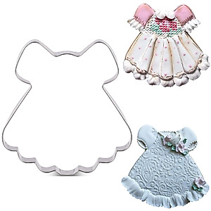 LILIAO Princess Dress Cookie Cutter - 4 x 4.2 inches - Stainless Steel