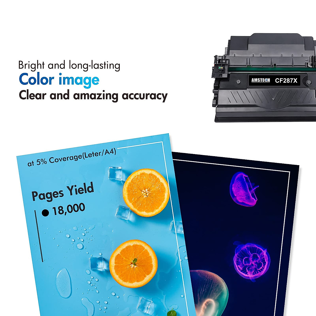 87X Toner Cartridge 2-Pack High Yield Compatible Replacement for HP 87X CF287X 87A CF287A Toner Cartridge for HP Enterprise M506 M506dn M506n M506x M501 M501dn MFP M527 M527dn M527f Printer Black