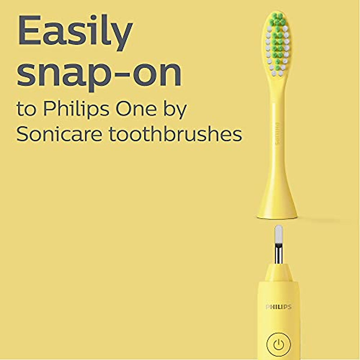Philips One by Sonicare Battery Toothbrush, Mango, HY1100/02 + Philips One by Sonicare 2pk Brush Heads, Mango BH1022/02