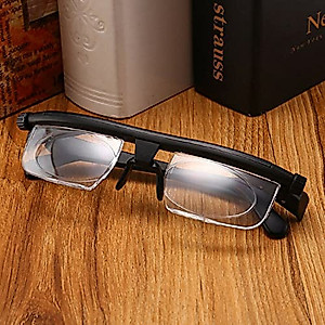 Aocate Dial Adjustable Glasses Variable Focus For Reading Distance Vision Eyeglasses