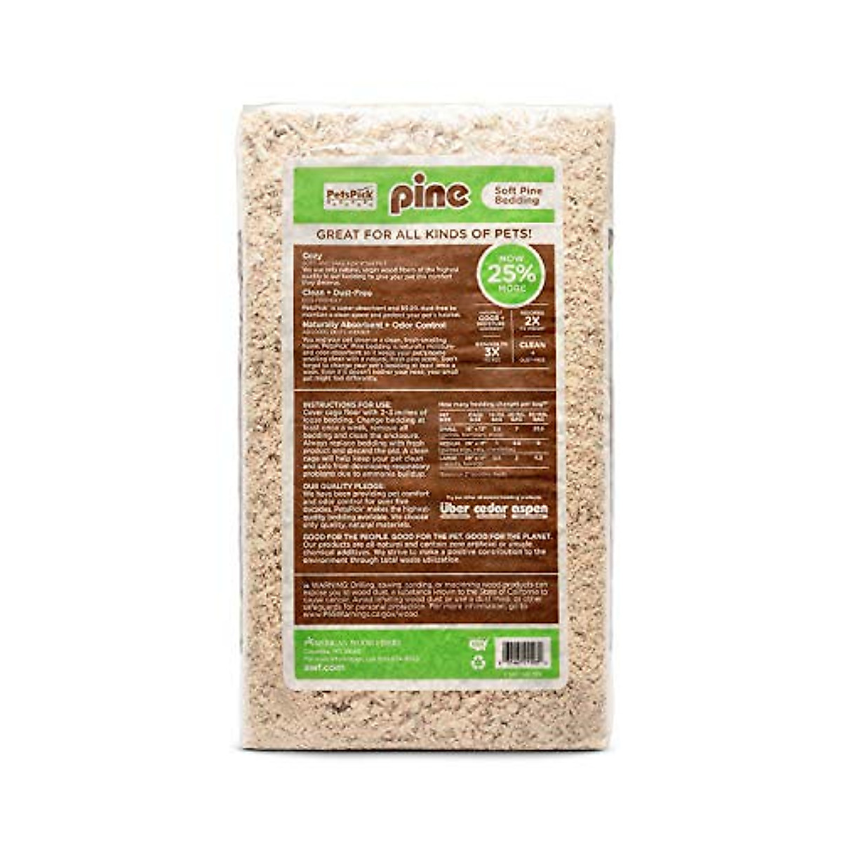 PETSPICK Pine Small Pet Bedding, 24L