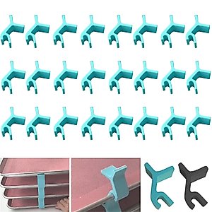 Baking Sheet Stackers, Baking Sheet Stacking Clips, Sheet Pan Stacking Clips, Cookie Tray Stacker Clips, Baking Sheet Dividers Set, Stacking Holder Rack for Baking Sheets and Trays (Blue,24pcs)