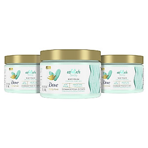 Dove Body Love Body Polish Exfoliate Away 3 Count for Rough, Bumpy Skin Body Scrub with AHAs for Silky Smooth Skin 12 oz