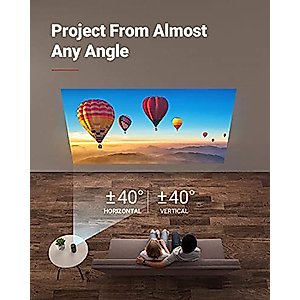Anker NEBULA Capsule Max, Pint-Sized Wi-Fi Mini Projector with Nebula Desktop Stand for Projectors, 360° and Height Adjustment