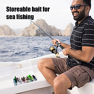 BAGTeck clear visible plastic storage box cosmetic tools storage box makeup tools fishing tackle accessory box organizer jewelry screws hardware accessories organizer box (4Pack)