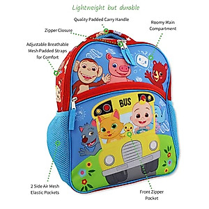 Cocomelon Boys Girls 14 inch School Backpack (Blue, One Size)