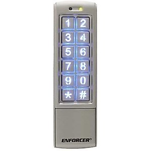 Seco-Larm SK-2323-SPQ Mullion-Style Weatherproof Digital Access Keypad; 12~24 VAC/VDC operation; 1,010 Users (Output #1: 1,000 users/Output #2: 10 users); 2 Form C relays, each rated 1 Amp @ 30VDC