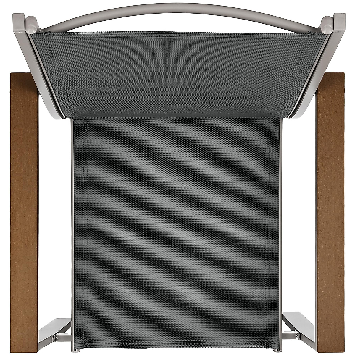 Best Choice Products Set of 2 Stackable Outdoor Textilene Chairs, All-Weather Conversation Dining Accent Furniture w/Armrests - Taupe/Charcoal