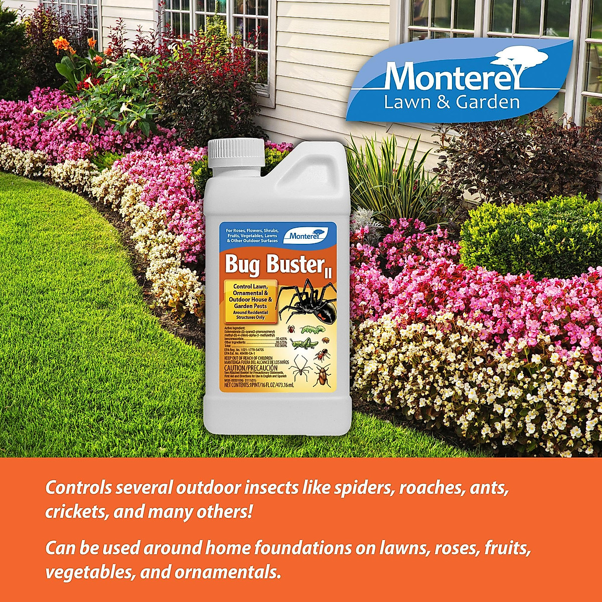 Monterey Bug Buster II - Insecticide - 1 Pint Concentrate
