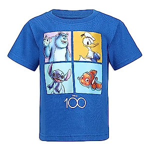 Disney Boys 3 Pack T-Shirts for Toddler and Little Kids – Blue/Grey/White