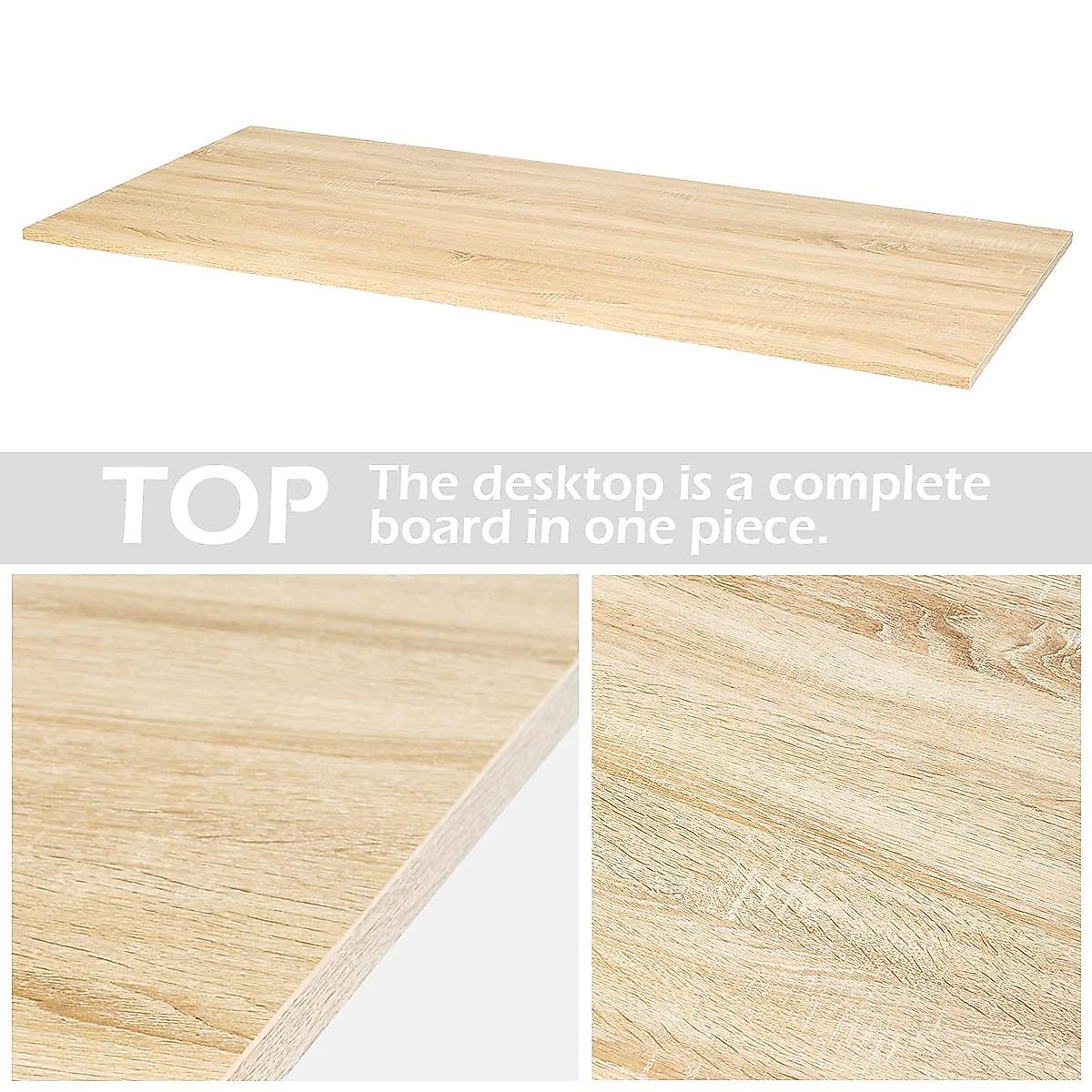 TOPSKY Dual Motor Electric Adjustable Standing Computer Desk White Frame with 58.3’’x26.8’’ Oak Board