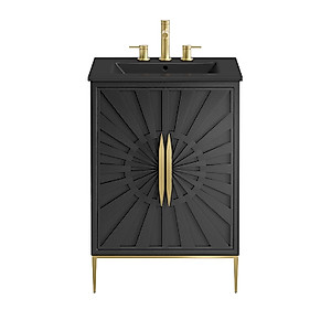 Modway Awaken Bathroom Vanity Cabinet, 24", Black Black