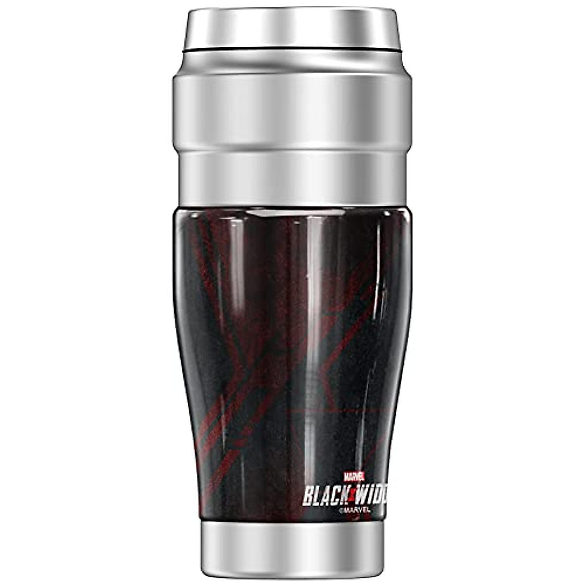 THERMOS MARVEL - Black Widow STAINLESS KING Stainless Steel Travel Tumbler, Vacuum insulated & Double Wall, 16oz