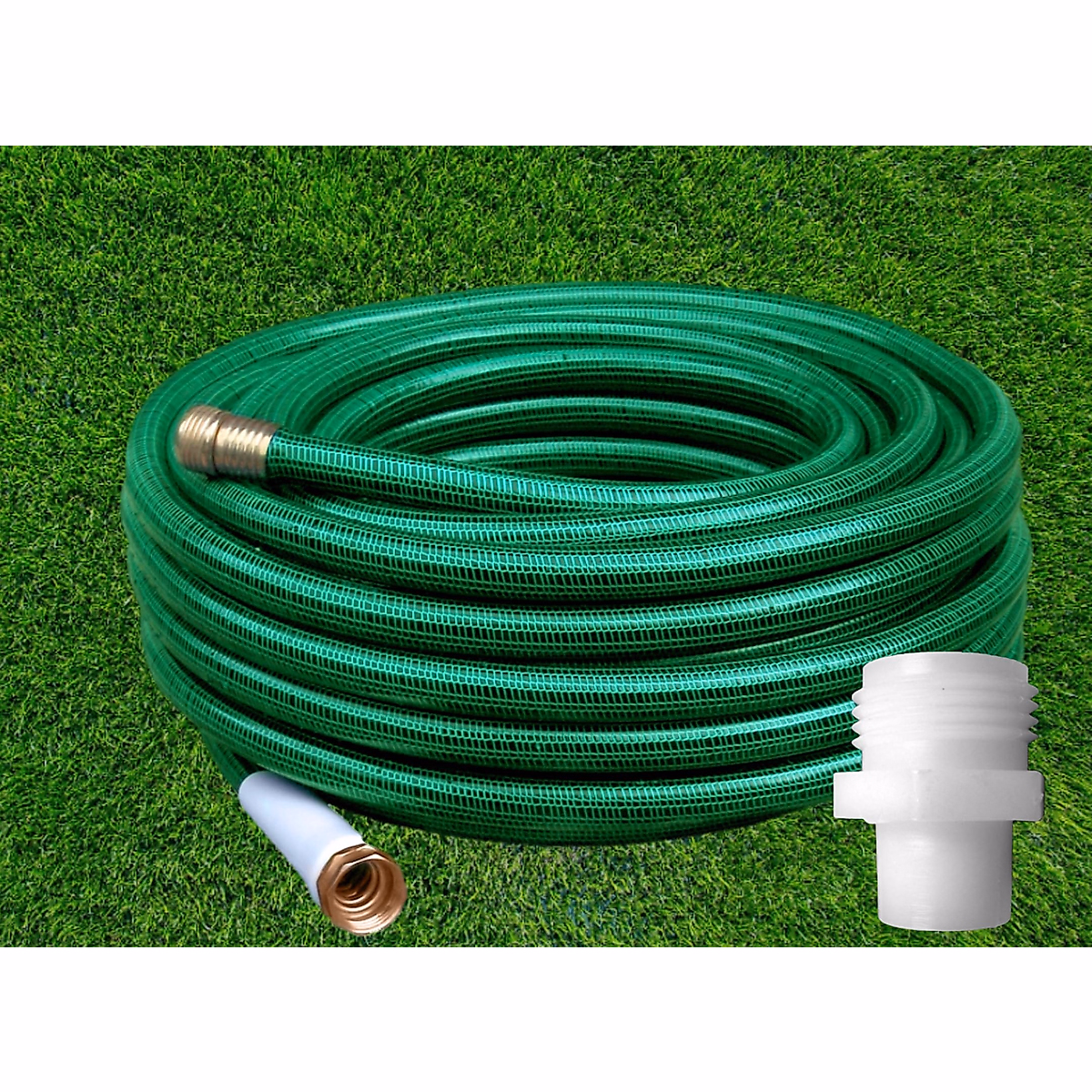 Little Giant GH-1/2, 1/2-inch FNPT x 3/4-inch Male GHT Garden Hose Adapter for Pond, Utility and Small Submersible Pumps, White, 599023