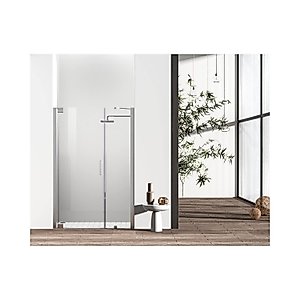 Elegant Kitchen and Bath SD404-4872PCH Semi-Frameless hinged Shower Door 48 x 72 Polished Chrome