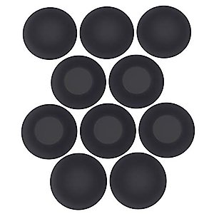 AirFIT Foam Ear Pads for Stereo Headset Headphone Covers 46mm / 1.8" Replacement Ear Cushions, Black, 5 Pairs