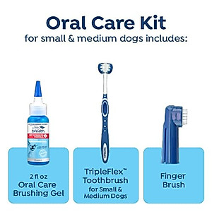 Fresh Breath Certified Wellness Collection Vet Strength Oral Care Kit for Small & Medium Dogs - Removes Plaque & Tartar - Freshens Bad Dog Breath - Teeth Cleaning Kit