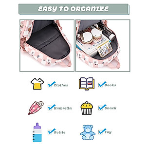 Tanou Kids Backpacks for Girls, 16 Inch Stylish Girl Bookbags with Anti-theft Pocket, 2023 Lightweight Backpack for Elementary Middle School, Green