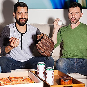 durony 9 Pack Slim Can Cooler Sleeves Baseball Can Sleeves Neoprene Hot and Cold Drinks Soda Cover Beer Cup Insulator for Funny Parties, Picnics, 6.5 x 3.3 Inch