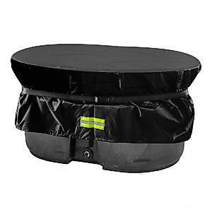 Rubermaid 150 Gallon Oval Stock Tank Cover for Cold Plunge Insulated Hot Tub Cover Outdoor Ice Bath Cover Water Trough Cover Farm Water Tank Cover Horse Trough Cover Stock Pond Cover Waterproof