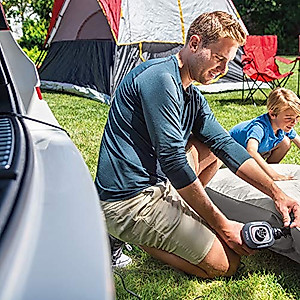 Intex 66636 12 Volt Quick-Fill Dc Electric Pump-Just Plug into Car 12v Socket, Black and Red