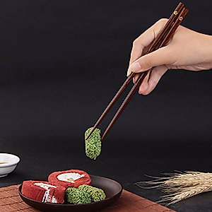 HuaLan Japanese Natural Wood Chopstick Set Reusable Classic Style Chopsticks Non-slip Design Chop Sticks 5 Pairs Gift Set