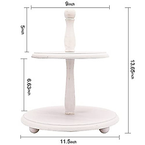 Defined Deco Two Tiered Tray Wooden Tiered Serving Tray Farmhouse Tiered Tray Stand with Tiered Tray Décor Signs for Wedding Decor and Rustic Farmhouse Décor, Set of 3