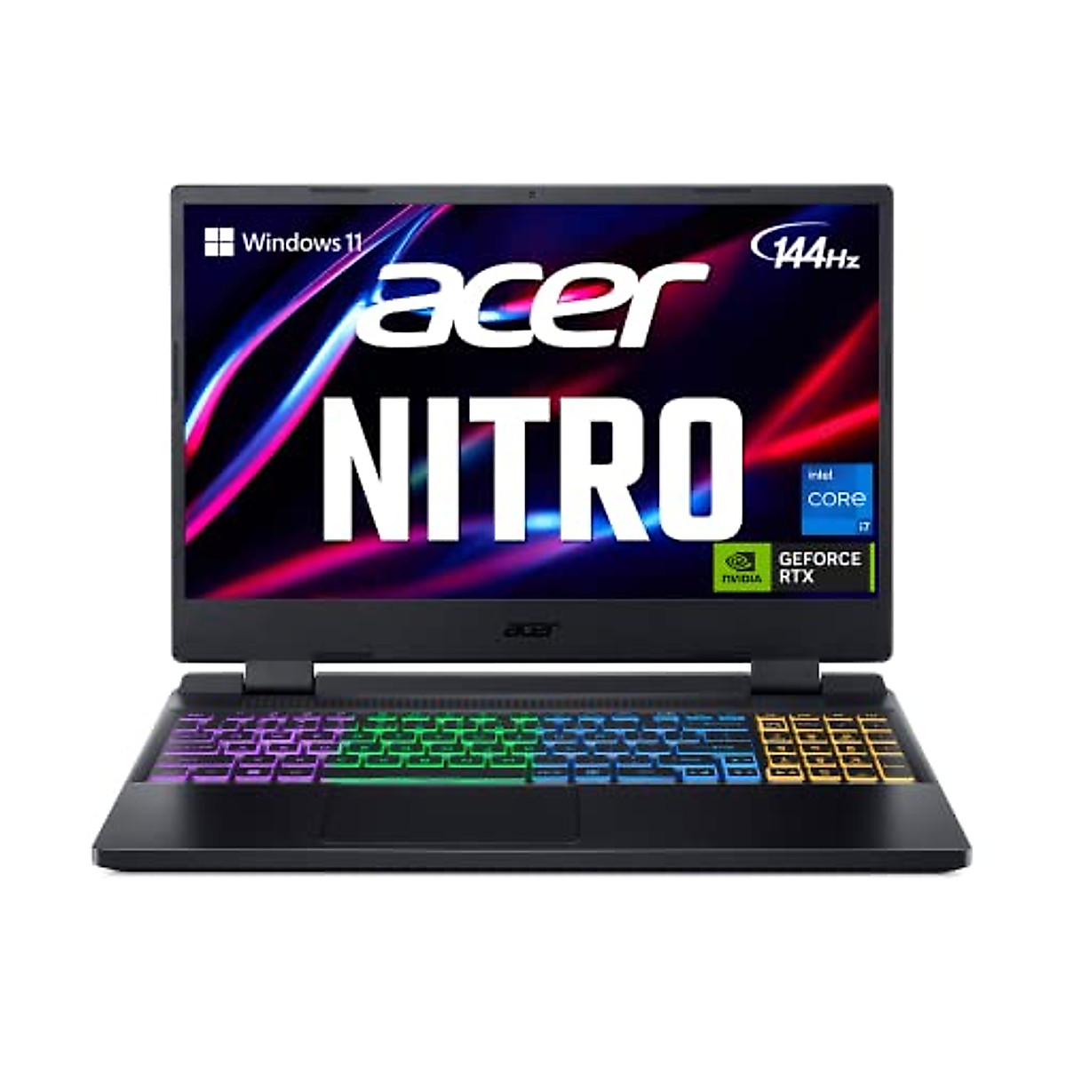 Acer Nitro 5 Gaming Laptop | Intel 12th Gen i7-12650H | NVIDIA GeForce RTX 4060 Laptop GPU | 15.6” FHD 144Hz IPS Display | 16GB DDR5 | 1TB Gen 4 SSD | Killer Wi-Fi 6 | RGB Backlit KB | AN515-58-781P
