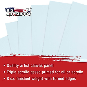 US Art Supply 6 X 6 inch Professional Artist Quality Acid Free Canvas Panel Boards 24-Pack (1 Full Case of 24 Single Canvas Panel Boards)