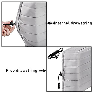 Bekith Indoor AC Cover Air Conditioner Cover AC Units Cover for Inside Window Unit 17 x 13 x 3.5 inches (L x H x D), Gray