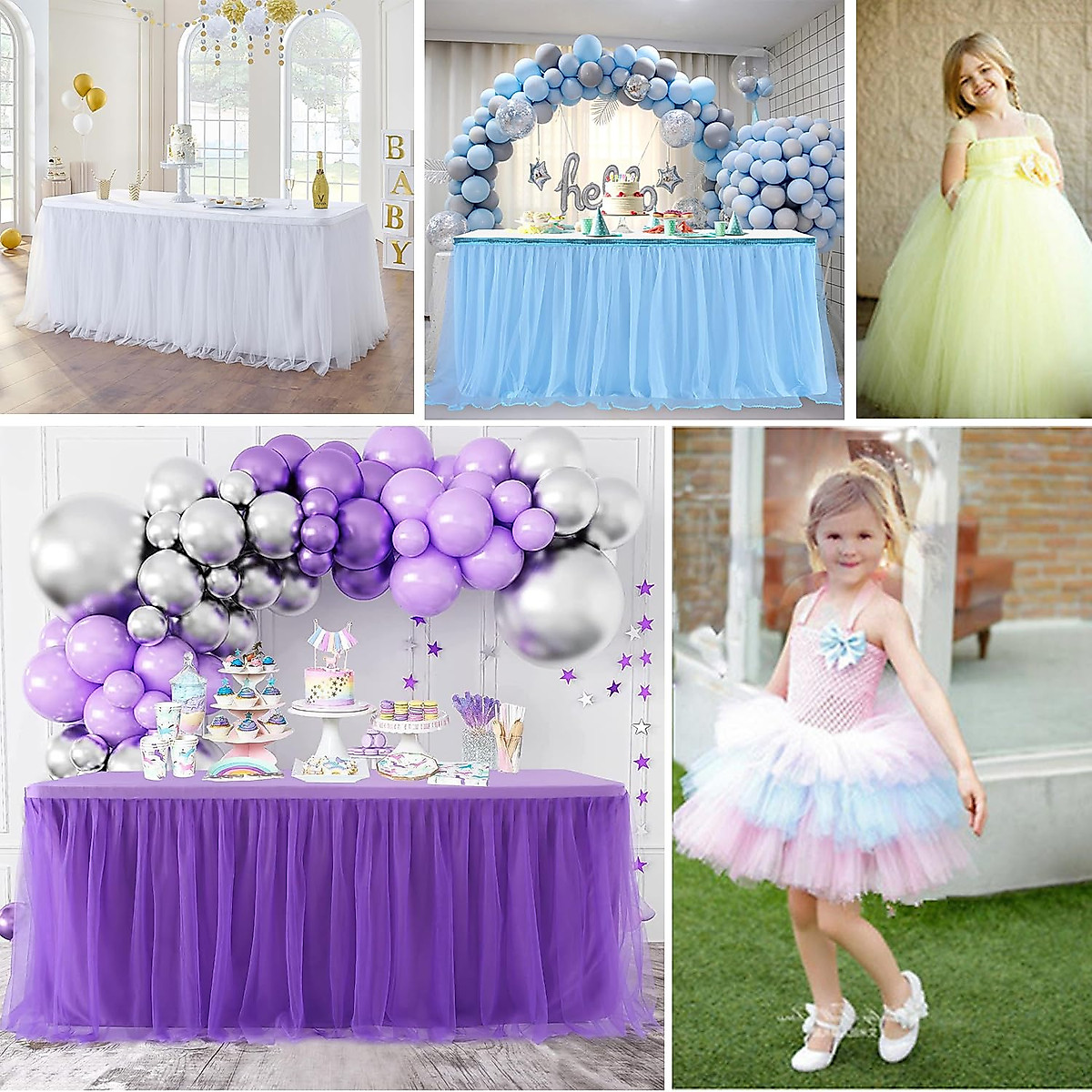 RIBBOOO Gold Yellow Tulle Fabric Rolls 6 Inch by 50 Yards (150 feet) Fabric Spool Tulle Ribbon for DIY Tutu Bow Baby Shower Birthday Party Wedding Decorations Christmas Craft Party Supplies