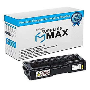 SuppliesMAX Compatible Replacement for Ricoh M-C250FW/M-C250FWB/P-C301W Yellow Toner Cartridge (6300 Page Yield) (Type M-C250H) (408343)