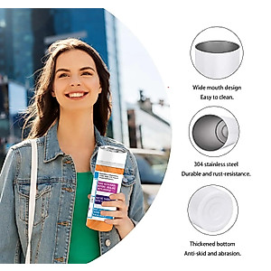 Fukitol Insulated Skinny Tumblers Cup Coffee Mug with Lid honest placebo pill 20oz Reusable Stainless Steel Water Bottle for Hot & Cold Drinks Tea Cup Iced Coffee Travel Mug (Pack of 1)